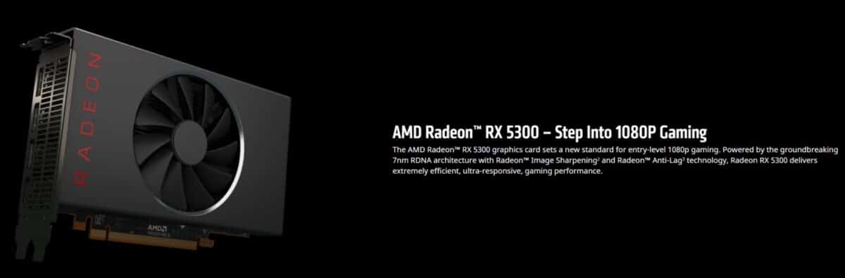 AMD lançou silenciosamente a nova RX 5300 com 3GB | Leak